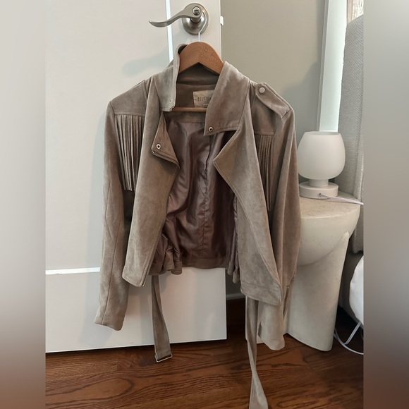 Moon River | Jackets & Coats | Moon River Tan Suede Fringe Jacket ...